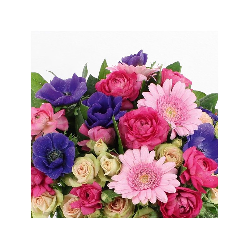 Bouquet "Feu d'artifice" • Rose, Blanc, Mauve