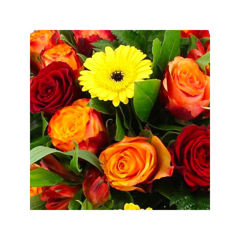 Bouquet "COCCINELLE" • Jaune, Rouge & Orange